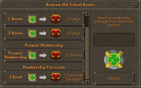 Bonds to Membership in Fresh Start Worlds – OSRS – Old School Runescape ...